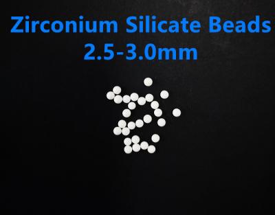 China 2.5-3.0mm Zirconium Silicate Beads 65 Zirconia Grinding Beads Pesticides Dispersion for sale