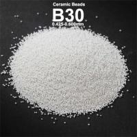 China B30 B205 Ceramic Bead Blasting Media For Metal Surface Finish High Strength for sale