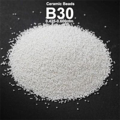 China B30 B205 Ceramic Bead Blasting Media For Metal Surface Finish High Strength for sale