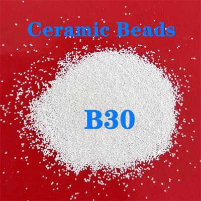 China B30 Abrasive Ceramic Bead Blasting Sand For Mental Surface Cleaning Polish for sale