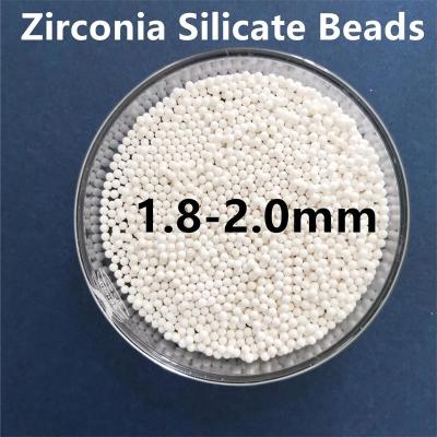 China 2.0mm Zirconia Silicate Beads Grinding Media Zirconium Oxide Ceramic For Despersing for sale