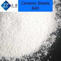 China No Silicosis Danger Low Dust Blasting Media , B40 Light Metal Surface Cleaning Ceramic Media For Deburring  for sale