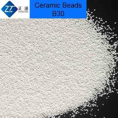 China Low Breakdown Bead Blasting Material 62% ZrO2 B30 For Metal Surface Cleaning for sale