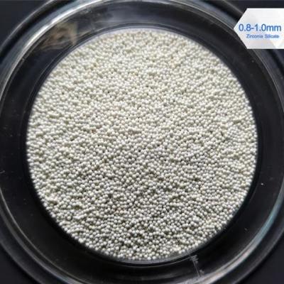 China Sintered Zirconium Silicate Beads ZrO2 65% Purity Bulk Density 4.0 G / Cm3 for sale