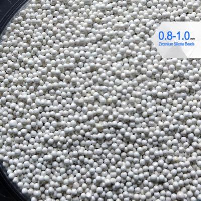 China 900 HV Zirconium Silicate beads 0.8-1.0mm 4g/cm3 Density For Printing Ink grinding for sale