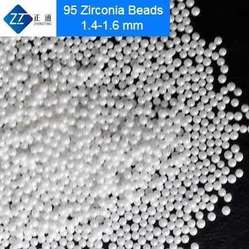 China 95 Ceramic Zirconium Oxide Balls , White 0.1 - 0.2mm Zirconium Oxide Beads  for sale