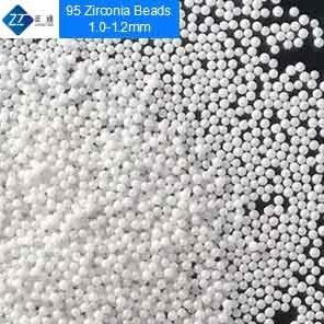 China 95 Zirconia Milling Media , Yttrium Stabilized Zirconia Grinding Media 1.0 - 1.2mm Size for sale