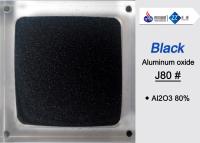 China High Purity Black Aluminium Oxide Blasting Media Al2O3 80% Min J16# - J240# for sale