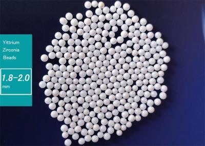 China Yittrium stabilized Zirconia Grinding Media beads Size 1.8-2.0 mm for sale