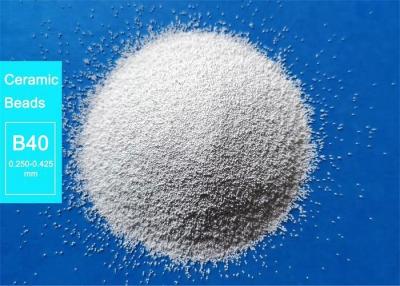 China B40 Size 0.250 - 0.425 Mm Ceramic Bead Blasting Metal Surface Treatment Blasting Media for sale