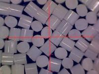 China Hardness 70 Rockwell Plastic Media Blasting PC Granules Cylindrical Shape for sale