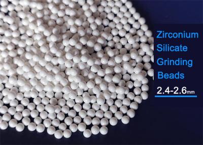 China ZrO2 65% Zirconium Silicate Ball 900HV Harness 1.1KN Impact Strength White Color for sale