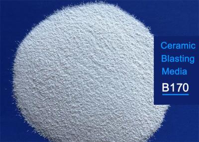 China 25kgs 55lbs Bucket Packaged Ceramic Blasting Media Fracture Resistance for sale