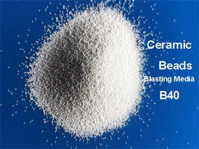 China Mold Cleaning Micro Spheres B40 425μM 700HV Ceramic Bead Blasting Media for sale