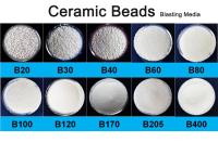 China Wear Resistance 700HV Spherical Ceramic Blasting Media for hardened steel knife blade for sale