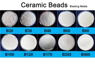 China Wear Resistance 700HV Spherical Ceramic Blasting Media for hardened steel knife blade for sale