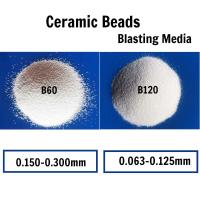 China 700HV Good Sphericity 85% Zirconia  0.125mm B120 Ceramic Blasting Media for sale