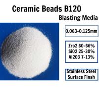 China 700HV Good Sphericity 85% Zirconia  0.125mm B120 Ceramic Blasting Media for sale