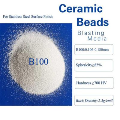China Melting 700HV B100 56 HRC Ceramic Blasting Media for sale