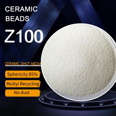 China 700HV AMS 2431/7A 150ΜM Z100 Ceramic Shot Media for sale