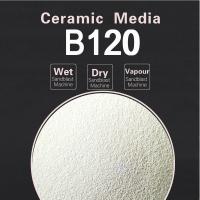 China 10L 12Lbarrels package 700HV 25kgs 125ΜM JZB120 Ceramic Bead Blasting for sale