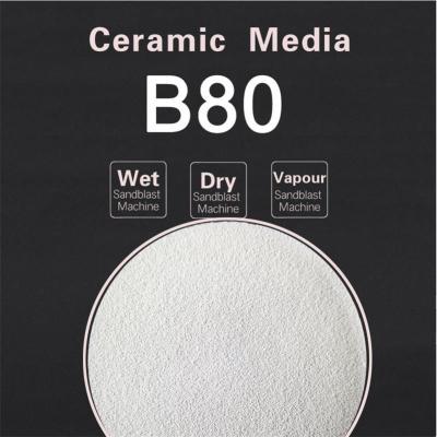 China B80 Metal Surface Ceramic Blasting Media For Mechanical Parts for sale