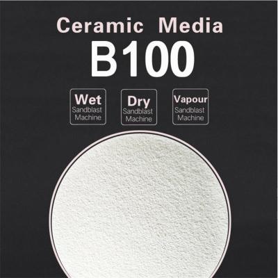 China JZB100 size 106-180μm 3C Products Sandblasting media Ceramic Beads for sale