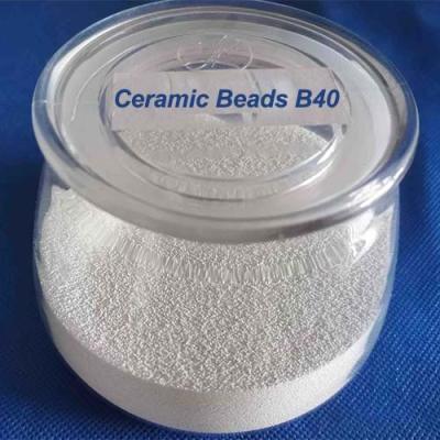 China High Durable Ceramic Bead Blasting Media B40 0.250-0.425mm For Mold Cleaning for sale