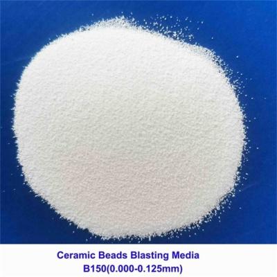China 700HV Ceramic Blasting Media Zirconium Silicate Beads B120 B150 B170 B205 for sale