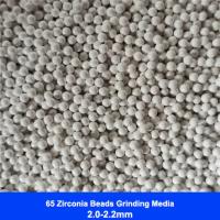 China 65 Zirconia Grinding Media Zirconium Silicate Beads 1.8-2.0mm 2.0-2.2mm For Paint for sale