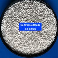 China 65 Zirconia Grinding Media Zirconium Silicate Beads 1.8-2.0mm 2.0-2.2mm For Paint for sale
