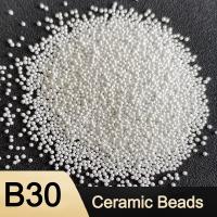 China ZrO2 60% Ceramic Bead Blasting B30 For 3C Products Sandblasting Deblur for sale
