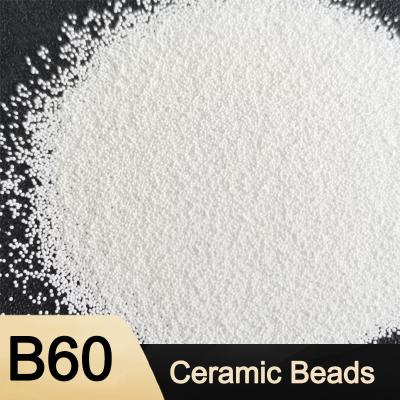 China Size B60 Ceramic Bead Blasting Media For Aluminum Die Cast Sandblast Deburring for sale