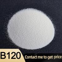 China Ceramic beads blasting media for metal surface finishing B120 size 63-125 μm for sale