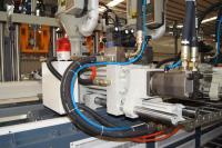 China Static Type Double Stations TPR Sole Making Machines Two Injector 70-100 Pairs Per Hour for sale