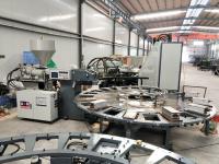 China Rotary Plastic Moulding Footwear Making Machine , Shoe Sole Moulding Machine for sale