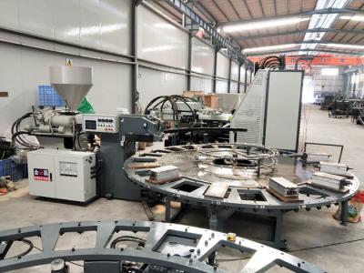 China Rotary Plastic Moulding Footwear Making Machine , Shoe Sole Moulding Machine for sale