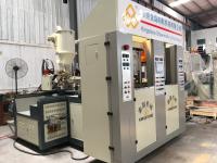 China Two Station Static Sole Making Machine For TPU TR TPR PVC Material In Double Color for sale