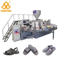 China Plastic Shoe Making Production Line , Rotary TPR PVC Shoe Sole slipper Making Machine for sale