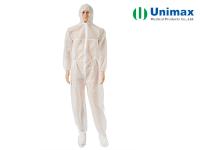 China Unimax Medical PP Coated PE Disposable Protective Coveralls for sale