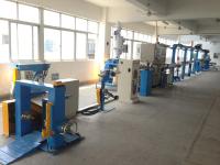 China Electrical Cable Wire Extrusion Line Machine for PVC PE PTFE Materials with 1000mm Pay-Off and 220m Accumulator for sale