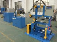 China Sky Blue Double Bobbin Dynamic Pay Off Machine 500mm 0.75kW for Wire Rewinding for sale