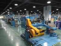 China Fuchuan Sky Blue Electric Wire Extruder Machine for Single Wire Dia 6-25mm 90mm Screw for sale