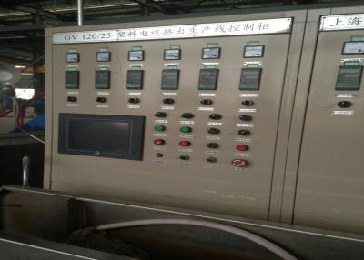 China Insulating Sheathed Power Wire Plastic Extrusion Line with Low Smoking Non-Halogen Technology - 40-250 Output Range, 200-500 m/min Speed for sale