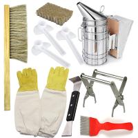 China Beekeeping tools Bee utensils Smoker for bees Smoke bombs Honey cutting fork Bee brush Spleen lifter for sale