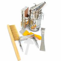 China Smoker Bee Beekeeping Tool Kit 6 Pcs , Stainless Steel Honey Bee Equipment for sale