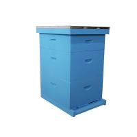 China Fully lacquered pine fir 3-layer Italian bee-in-bee standard beehive beekeeping tools for sale