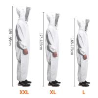 China Economical Protective Sting Proof Beekeeping Suit Full Body White Colour for sale