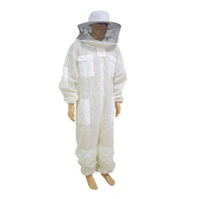 China One Piece Beekeeping Outfits Three Layer Mesh Breathable With Round Cap for sale
