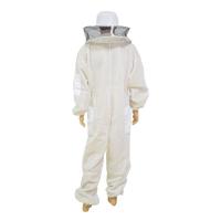China One Piece Beekeeping Outfits Three Layer Mesh Breathable With Round Cap for sale